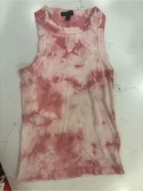Banana Republic | Tops | Banana Republic Pink Tiedye Ribbed Tank | Poshmark